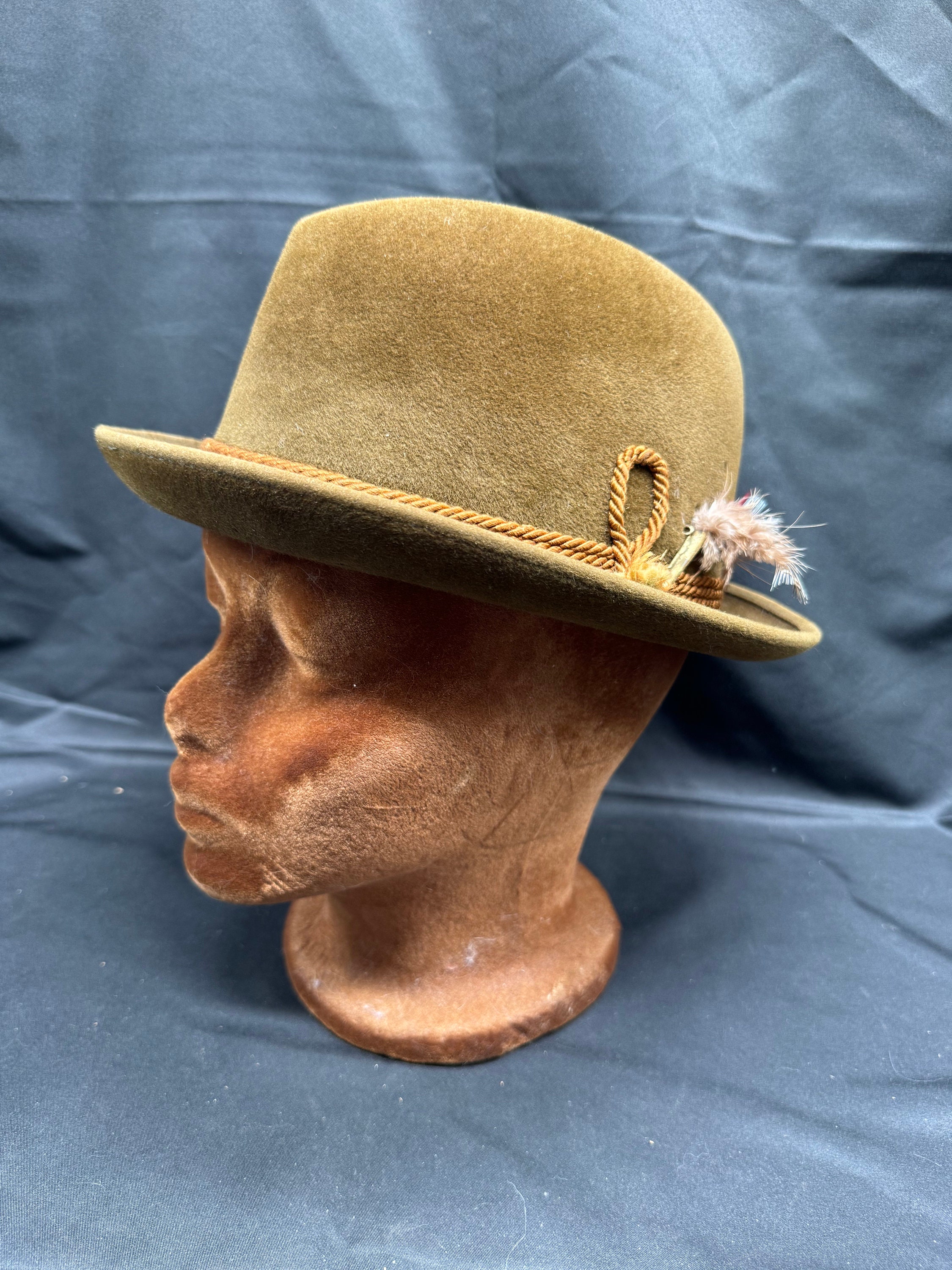Vintage 1950's Genuine Velour Brown Pellite Savola Fedora Size About 6 ...