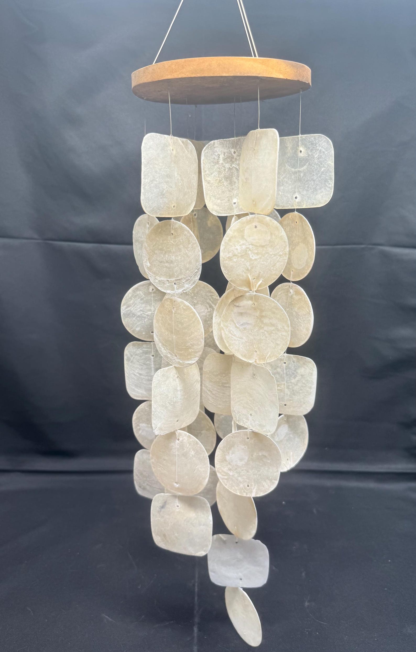 Vintage Small White Capiz Shell Wind Chime 18 Inch Hang - Etsy