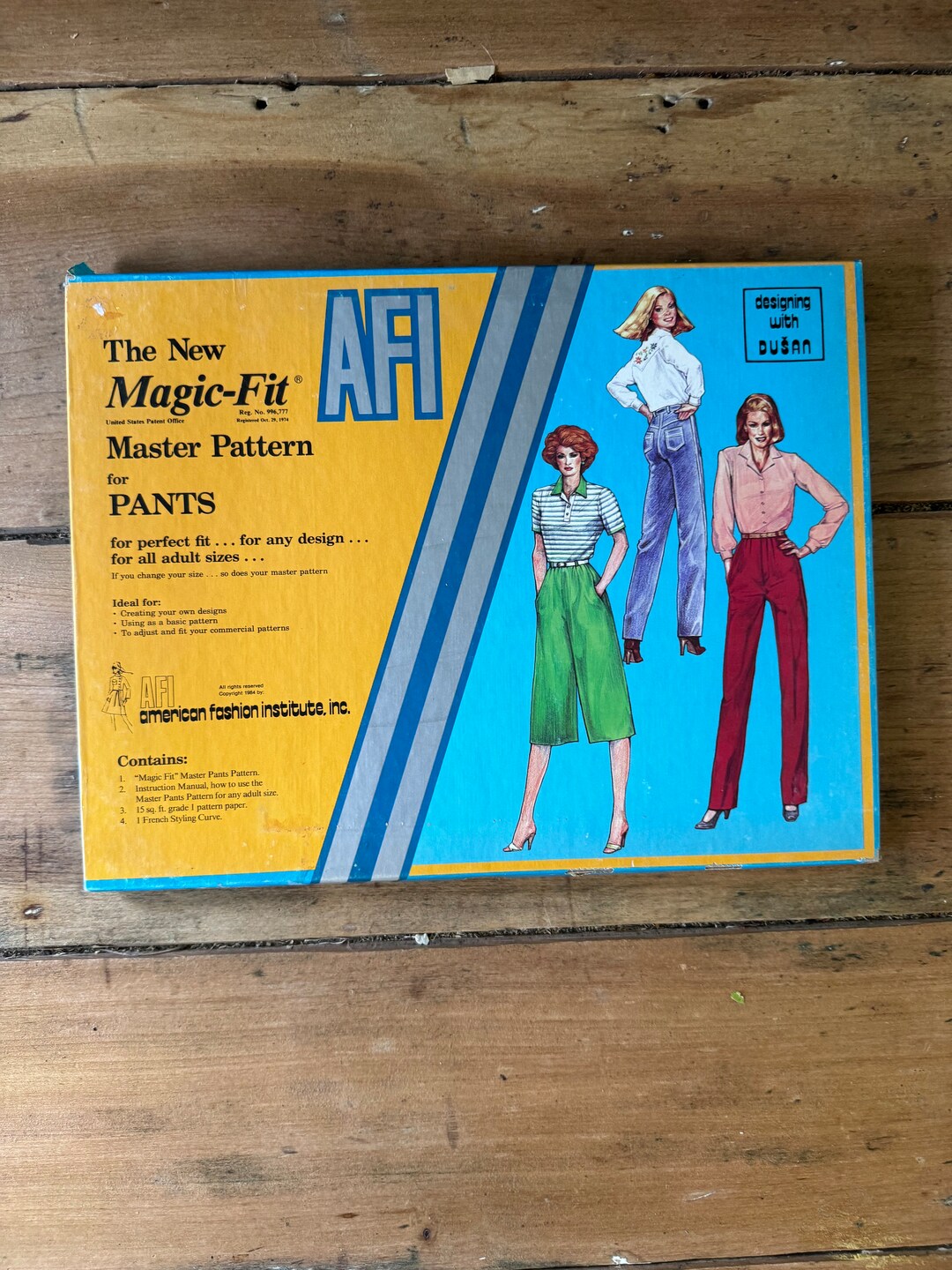 Vintage 1984 Designing With Dusan the New Magic-fit Pants Master Pattern AFI - Etsy