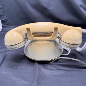 Vintage Microtel Desk Phone Model 964 " the Gatsby " White Gold Retro ...