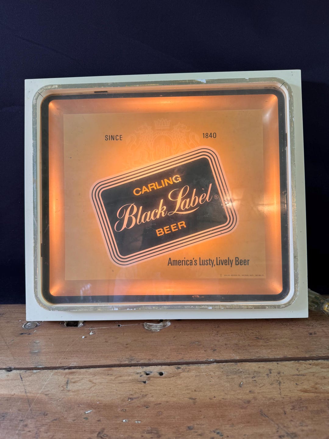 Vintage Carling Black Label Beer Sign Bar Room Lighted Sign - Etsy