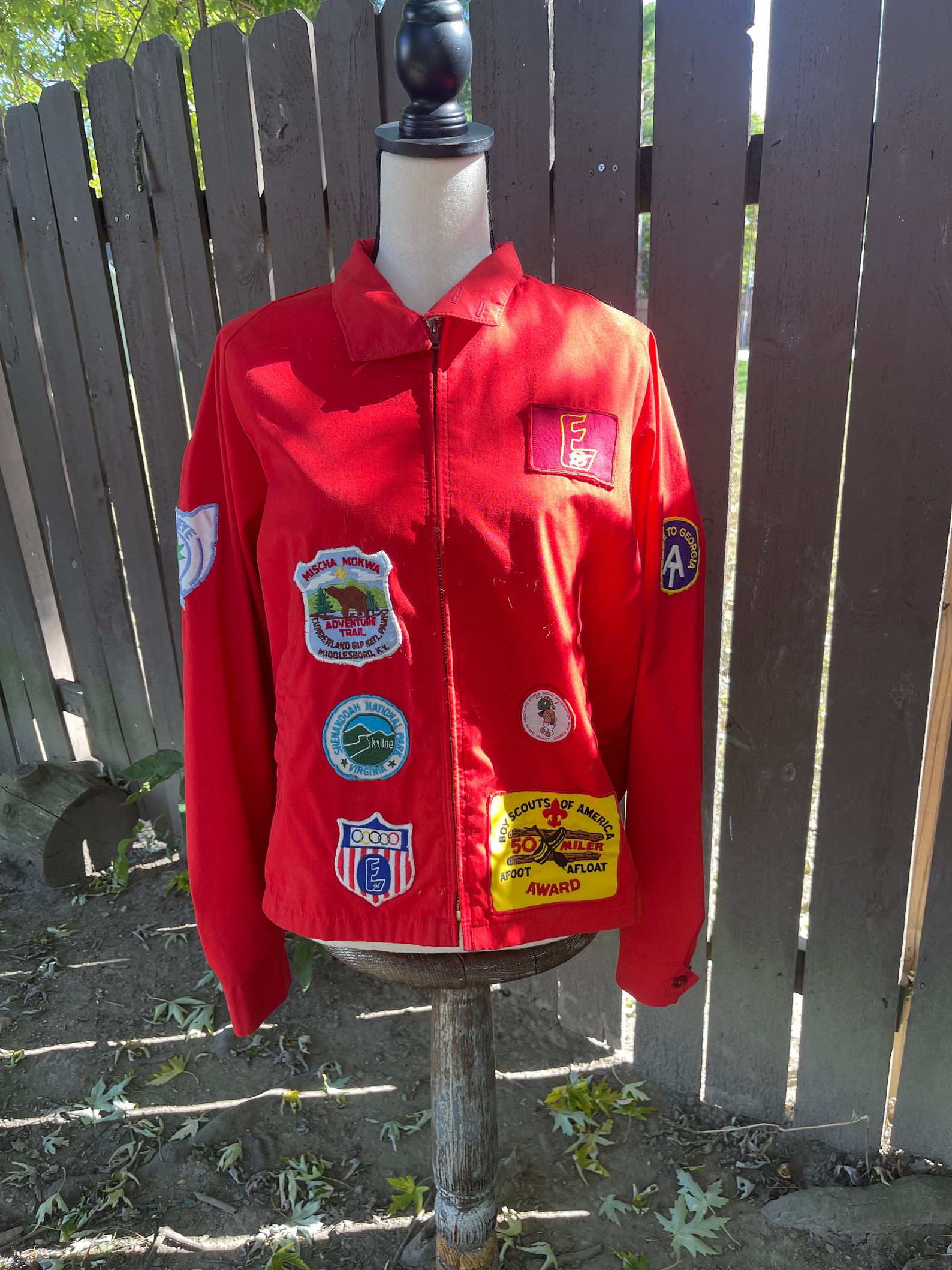 Vintage 1970's Official Boy Scouts of America Red Wool Jacket With 12 ...