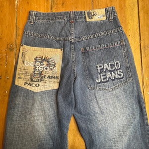 Vintage PACO Wide Leg Jeans 90s Y2K Denim - Size 31 X 31 - Etsy