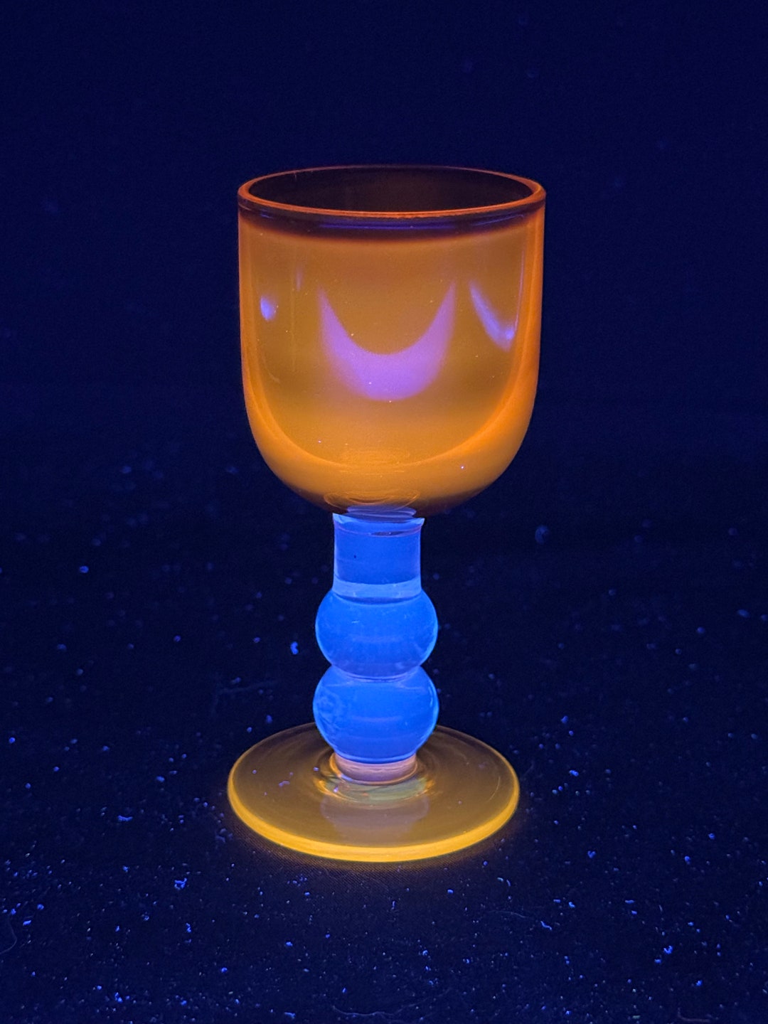 Vintage Orange Cadmium Miniature Glass Wine Goblet - Etsy