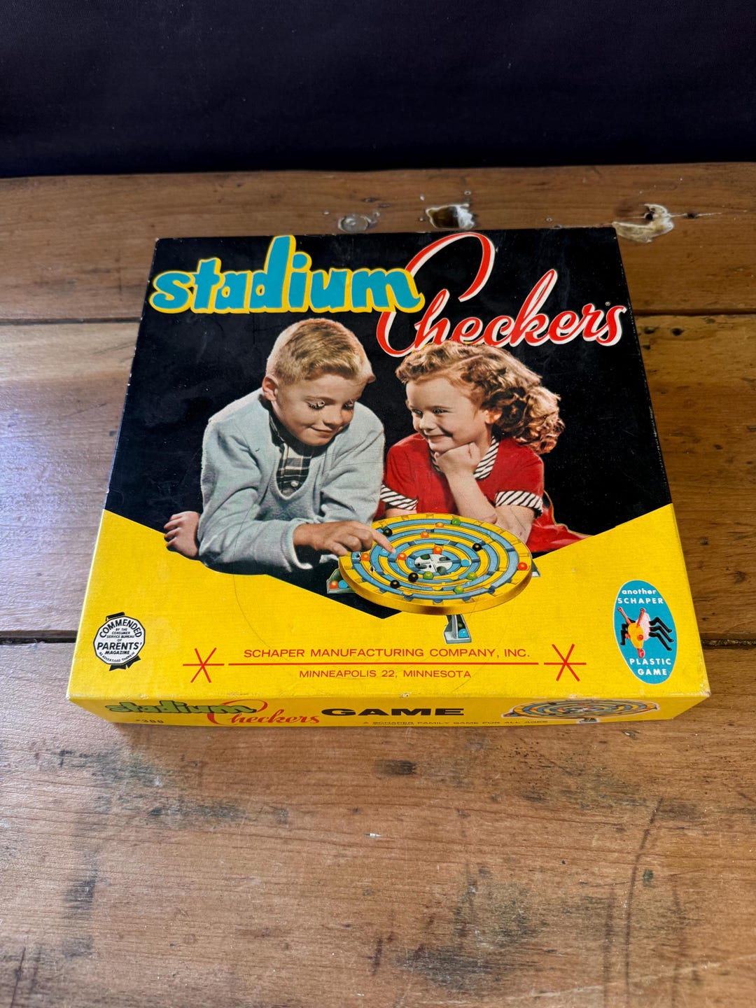 Vintage 1952 Stadium Checkers Game Schaper #300 - Etsy