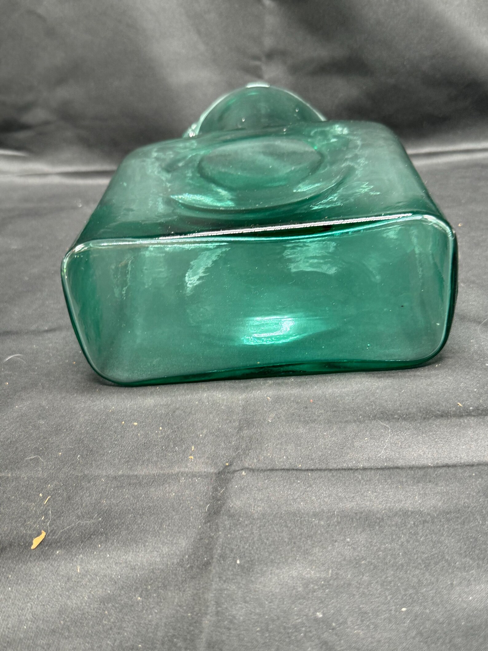 Vintage Blenko Double Spout Teal Pitcher Classic Hand Blown Blenko ...