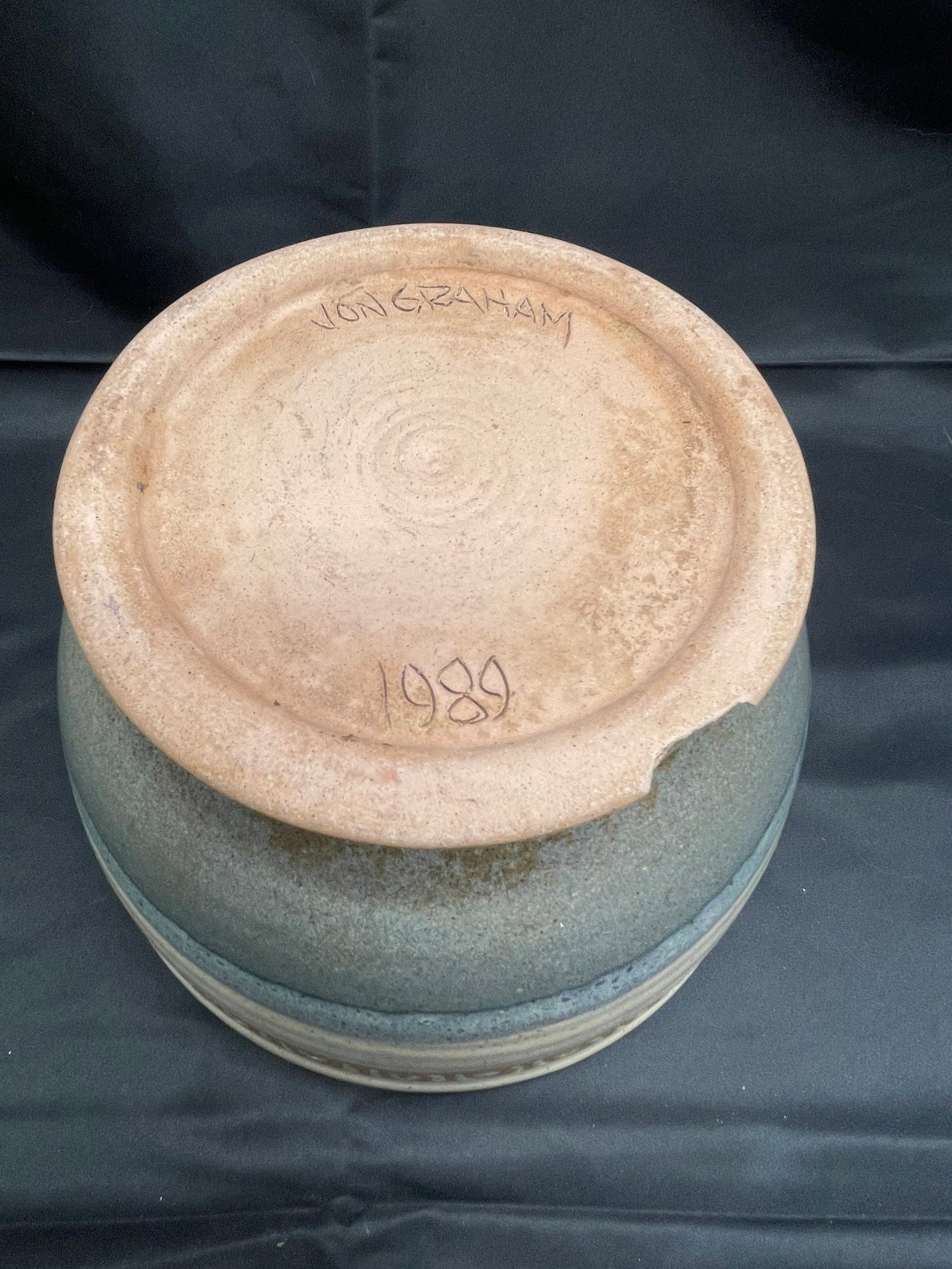 Jon Graham Studio Art Pottery Bowl 9 X 5.5 Dayton, Ohio 1989 NICE ONE ...