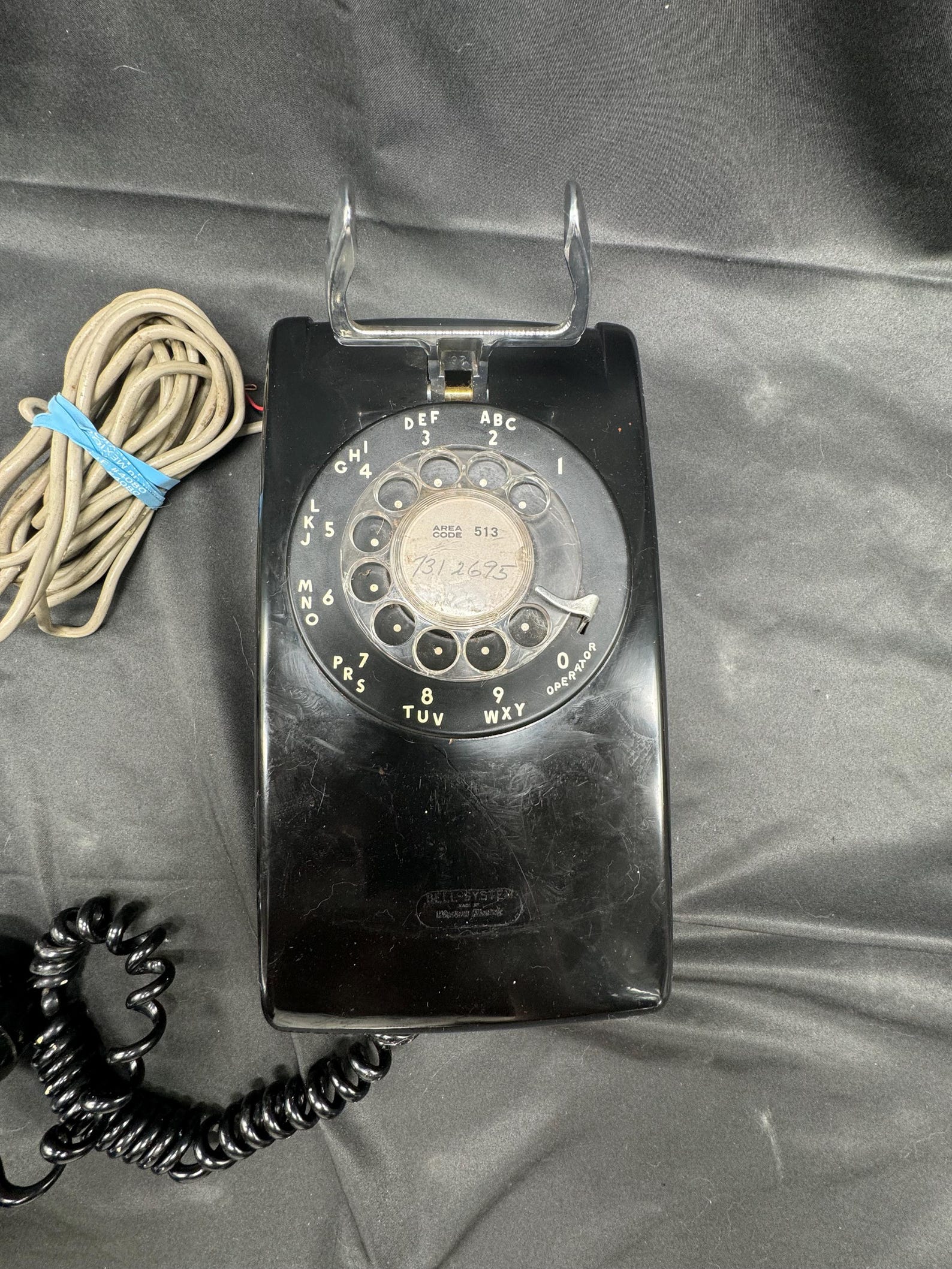 Vintage Black Bell Systems Western Electric 554 BMP Rotary Wall ...