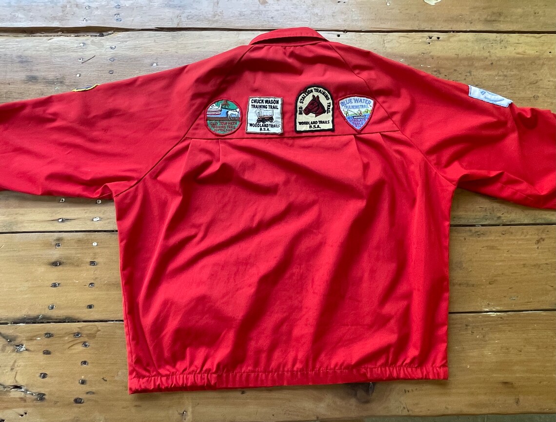 Vintage 1970's Official Boy Scouts of America Red Wool Jacket With 12 ...