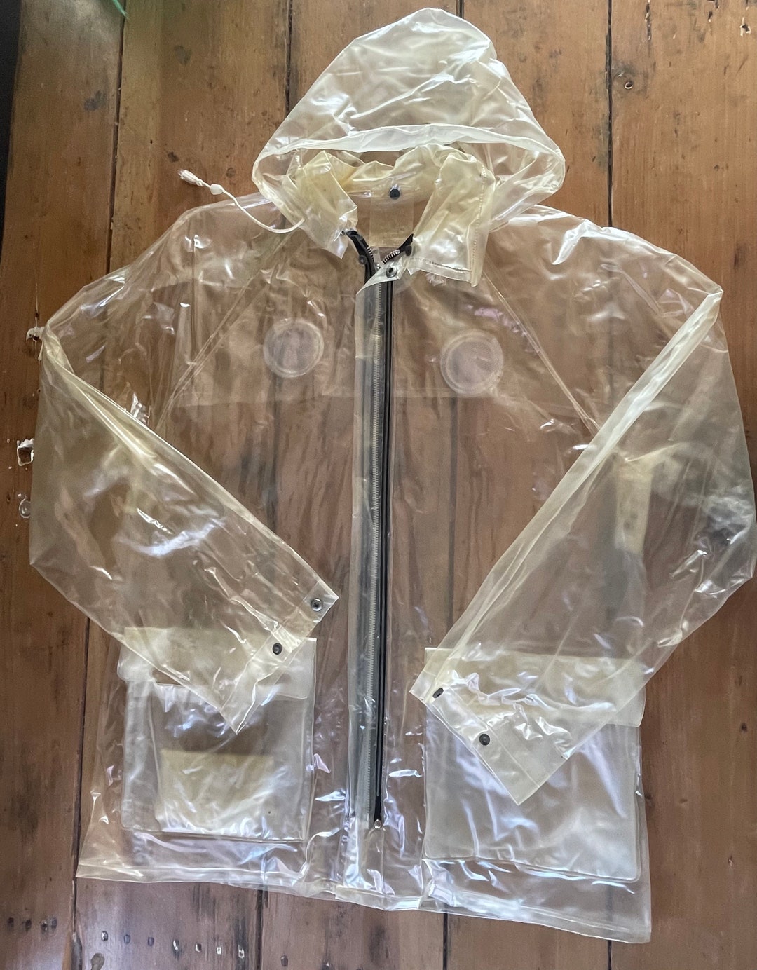 Vintage Clear Vinyl Raincoat Size M Includes Matching Rain - Etsy