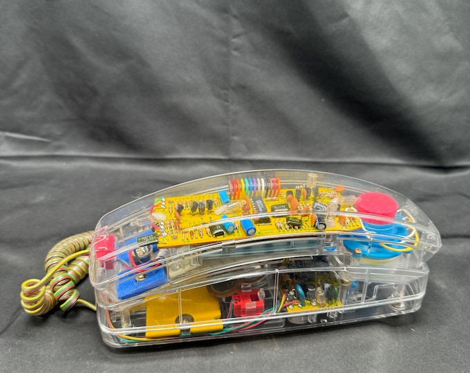 Vintage Clear Telephone See Through Acrylic Landline Phone Rainbow ...