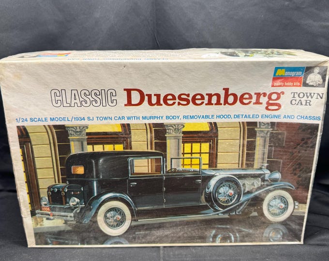 Classic 1934 Duesenberg Town Car SJ Model Kit 1/24 Scale Monogram NIP ...