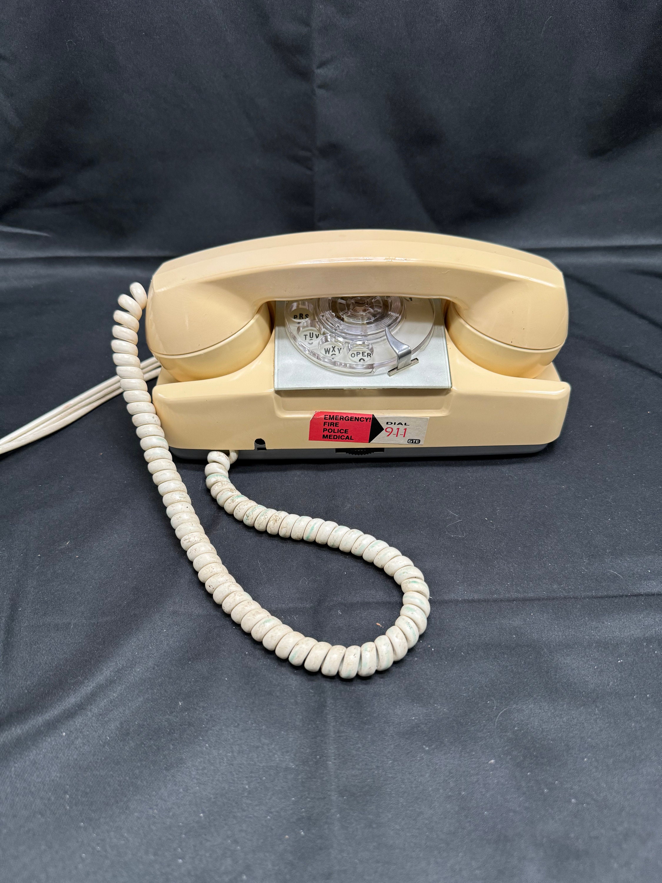 Vintage Beige Automatic Electric Monophone Rotary Telephone - Etsy