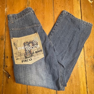 Vintage PACO Wide Leg Jeans 90s Y2K Denim - Size 31 X 31 - Etsy
