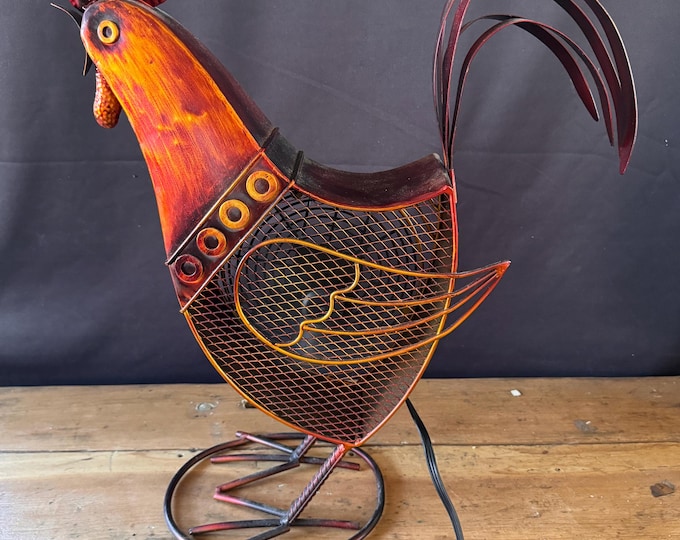 Vintage Decobreeze Two Speed Electric Decorative Rooster Figurine Table ...
