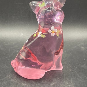 Vintage Fenton Pig Figurine Posy the Pink Pig Floral Daisy Hand Painted ...