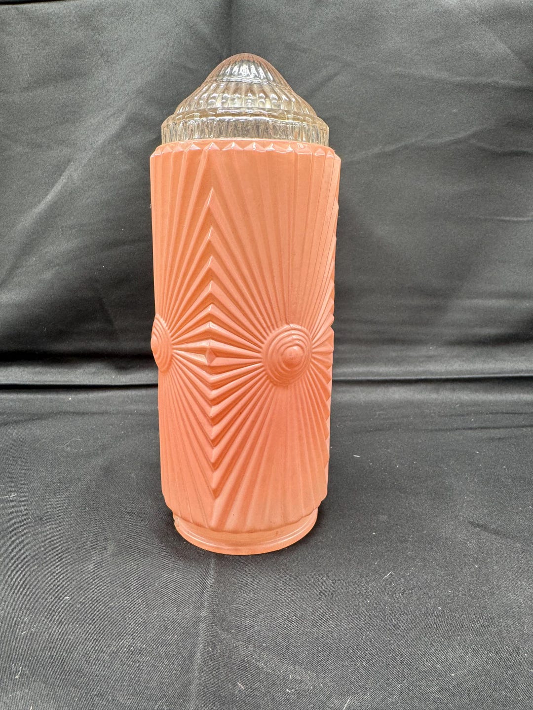 Vintage Art Deco Pink Depression Glass Torpedo Boudoir Lamp Shade - Etsy