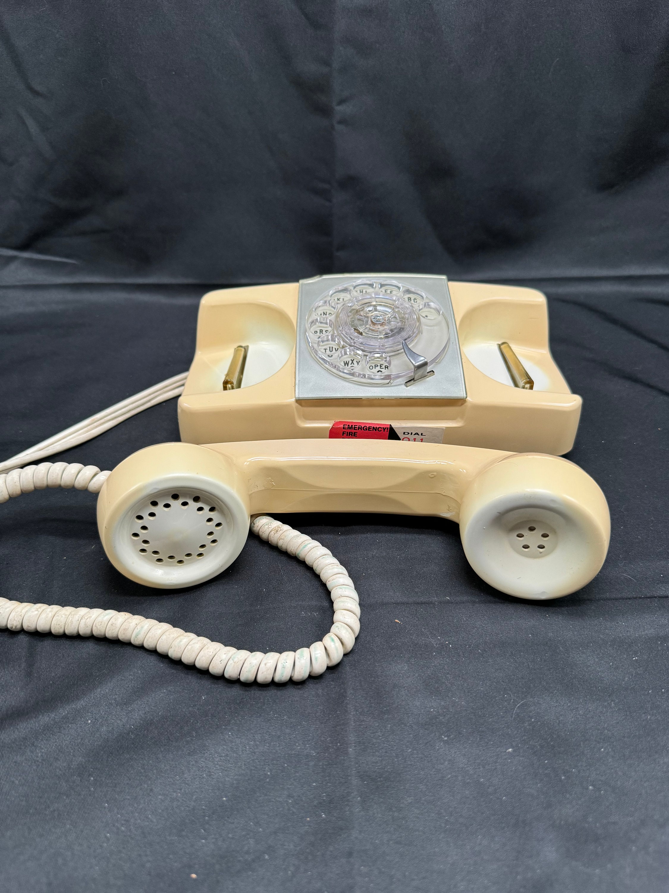 Vintage Beige Automatic Electric Monophone Rotary Telephone - Etsy
