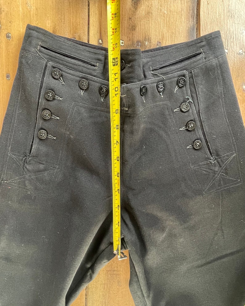 Vintage WWII 13 Button US Navy Wool Bellbottom Pants Size 26 X 28 - Etsy
