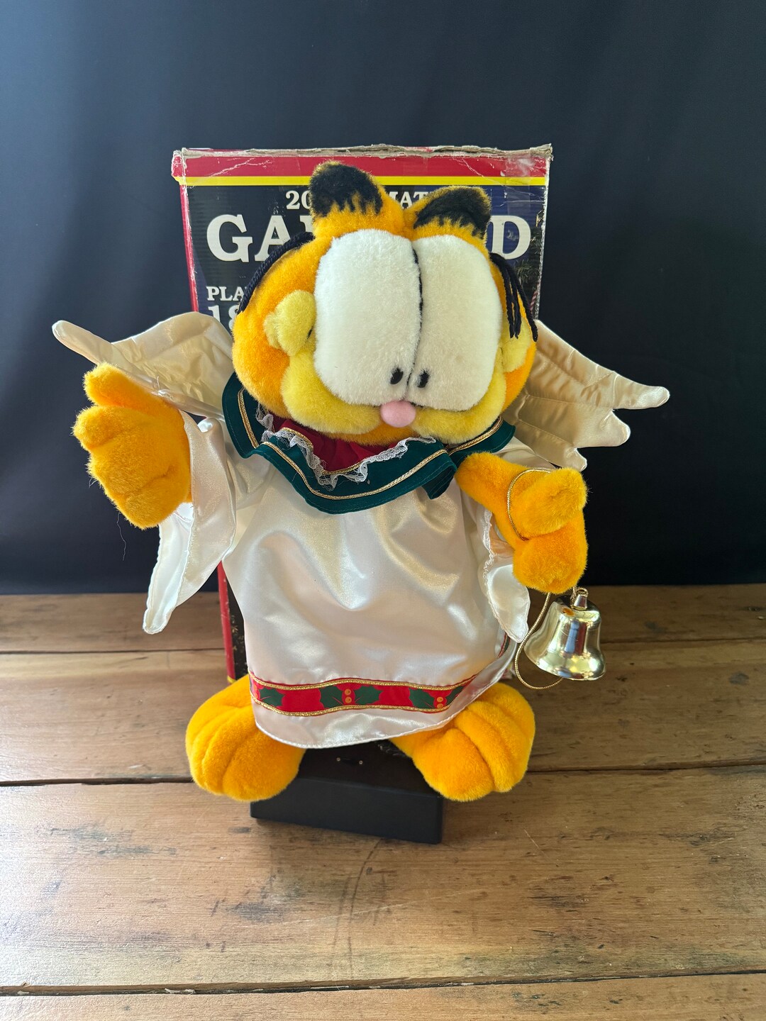 Vintage 20” Animated Garfield Angle Christmas Singing Motion Decoration ...
