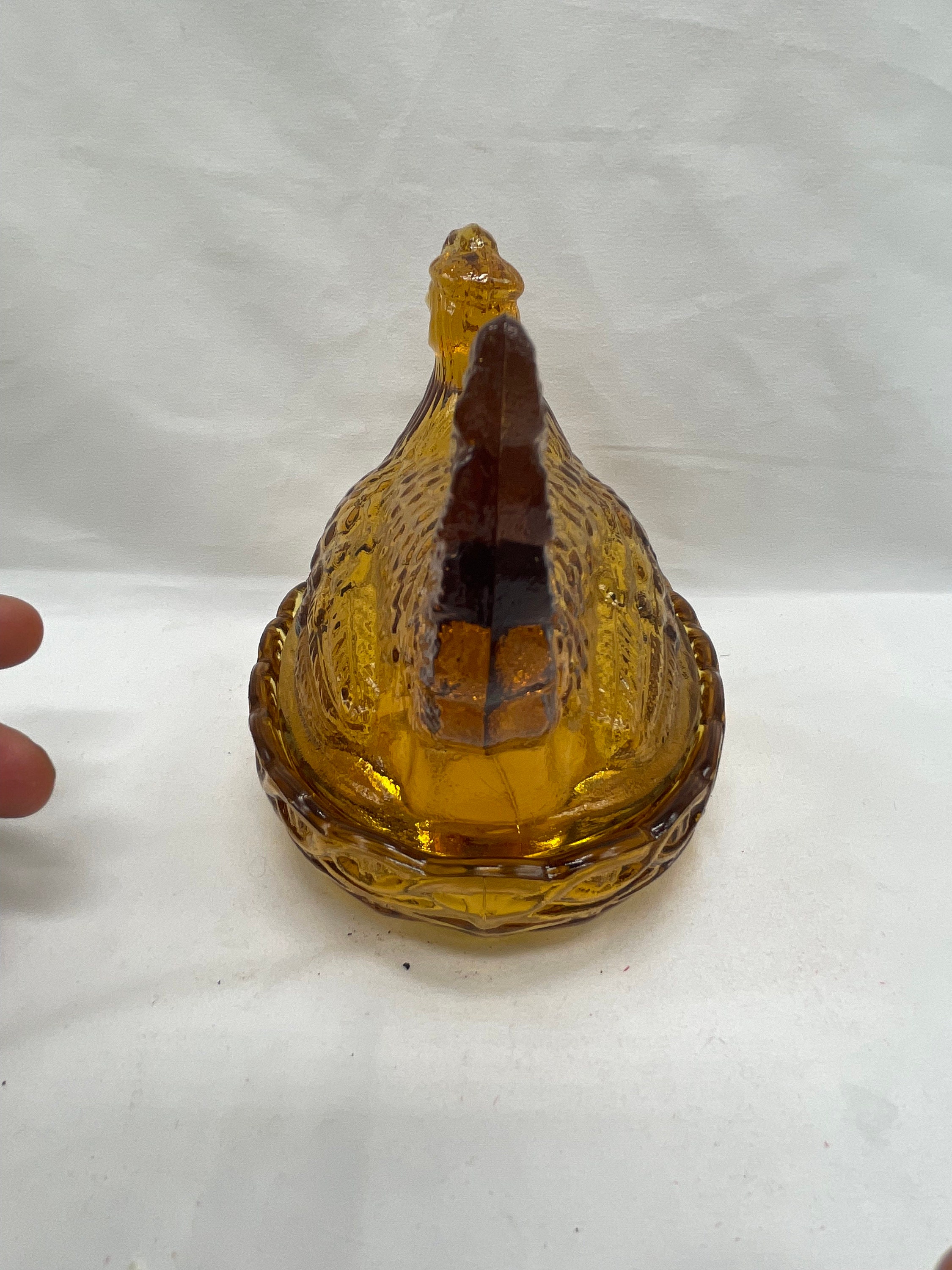 Vintage LE Smith Light Amber Hen on Nest - Etsy
