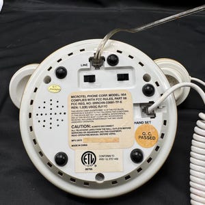 Vintage Microtel Desk Phone Model 964 " the Gatsby " White Gold Retro ...