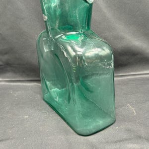 Vintage Blenko Double Spout Teal Pitcher Classic Hand Blown Blenko ...