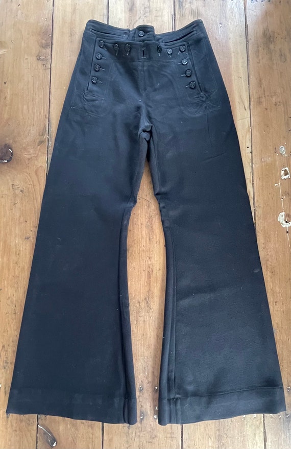 Vintage WWII 13 Button US Navy Wool Bellbottom Pants … - Gem