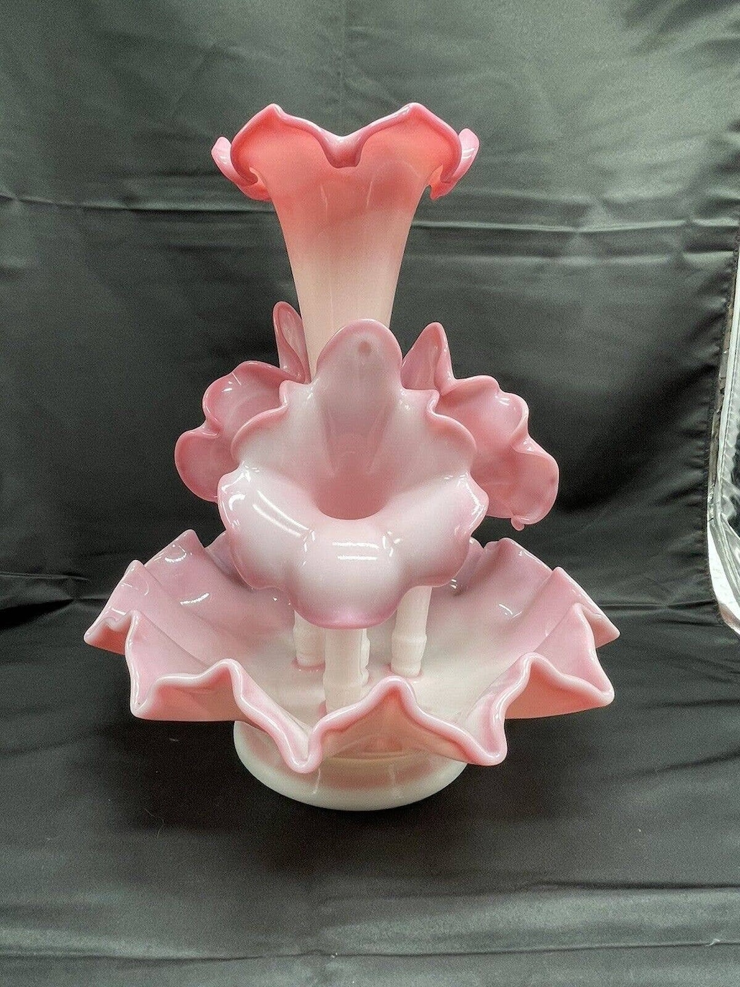Fenton Rosalene 5 Pc Epergne No. 632/2000 Certificate of Authenticity ...