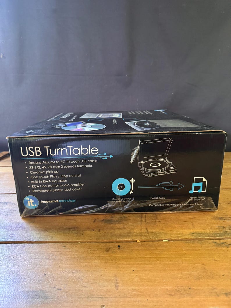Innovative Technology ITUT-201 USB Turntable Record From Vinyl to Pc ...