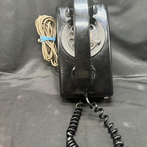 Vintage Black Bell Systems Western Electric 554 BMP Rotary Wall ...