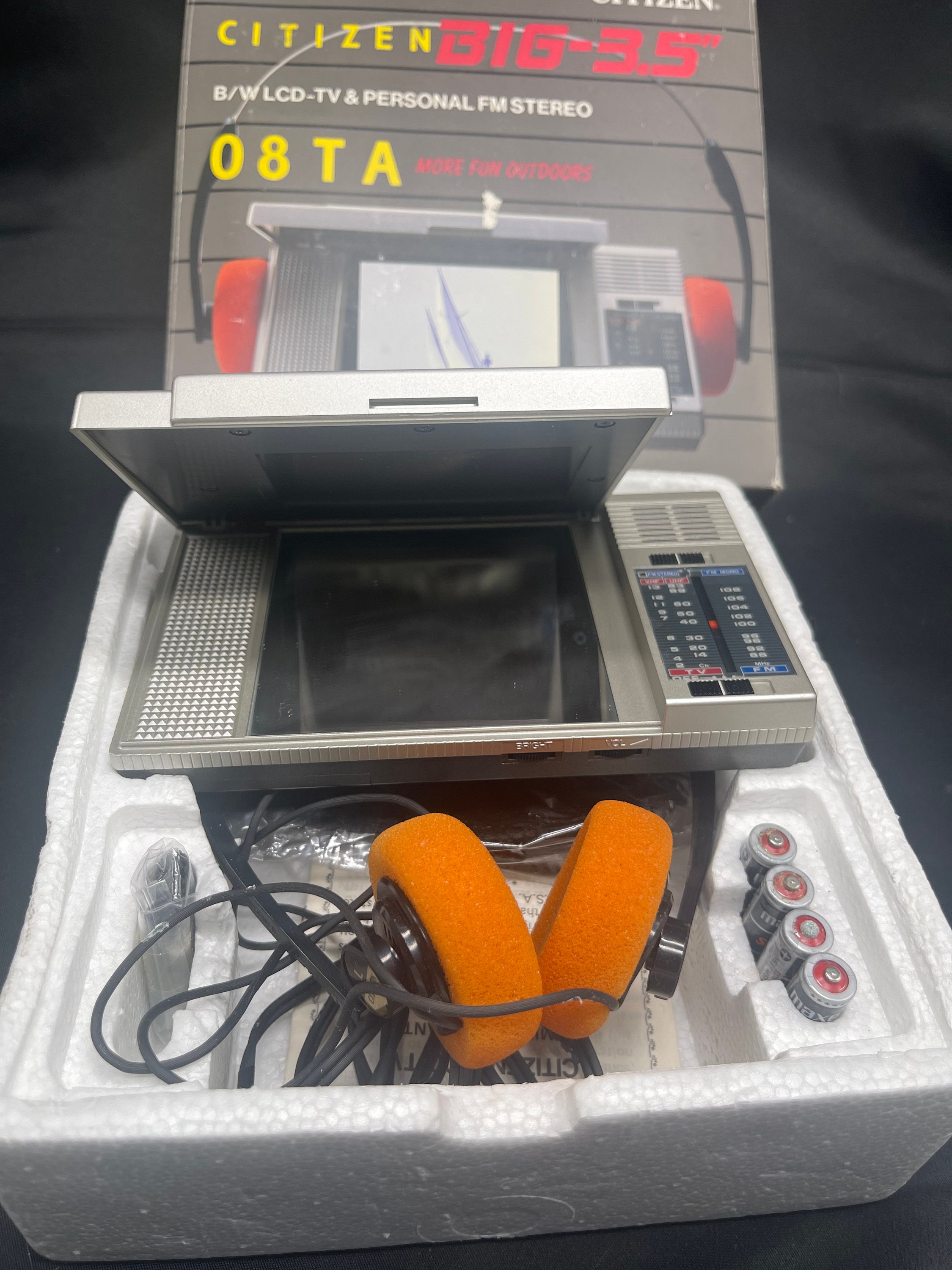 Citizen Compact Pocket B/w LCD Tv Portable FM-VHF Uhf 08TA W/ - Etsy