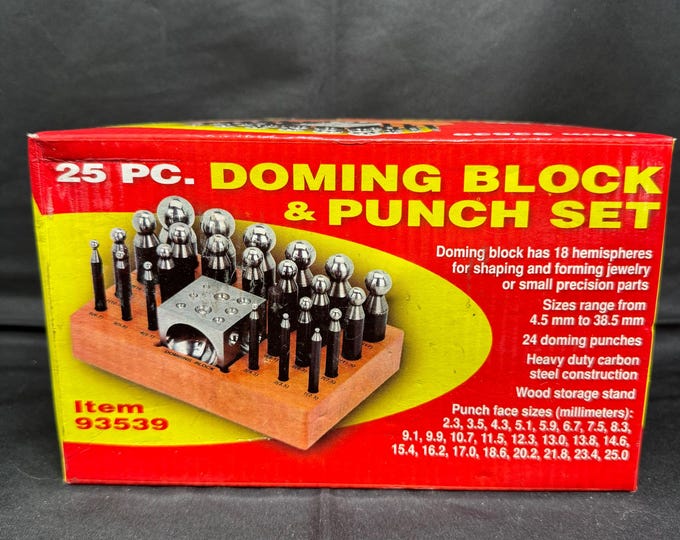 Doming Block and Punch 25pc Set Made of Steel Dapping Craft Metal ...