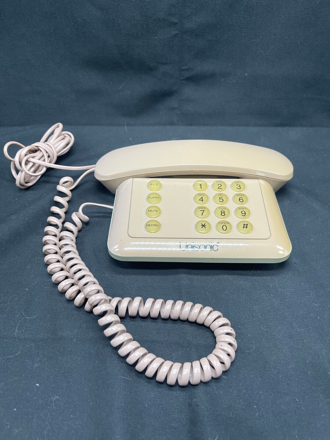 Vintage Unisonic Lighted Telephone Small Model 9518 Large Print Push ...