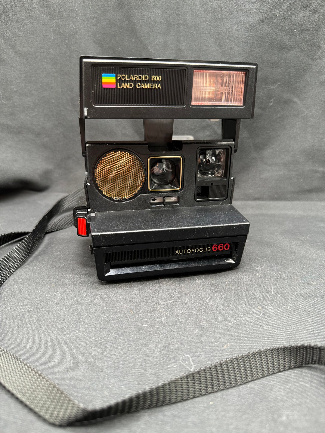 Vintage Polaroid Autofocus 660 Instant Film 600 Land Camera With Strap ...