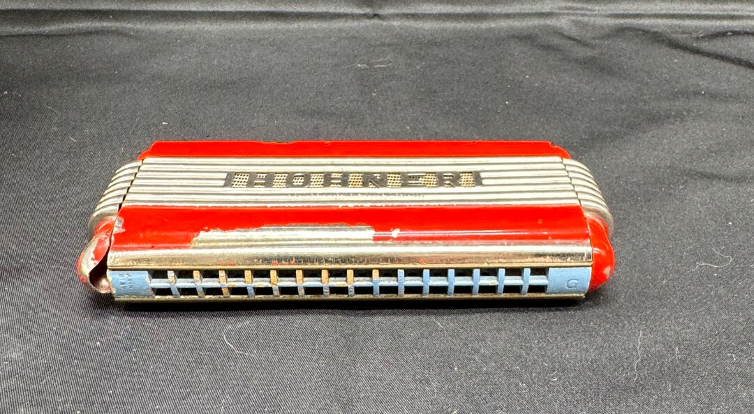 Vintage Art Deco Futuristic Design Harmonica Modernist Styling ...