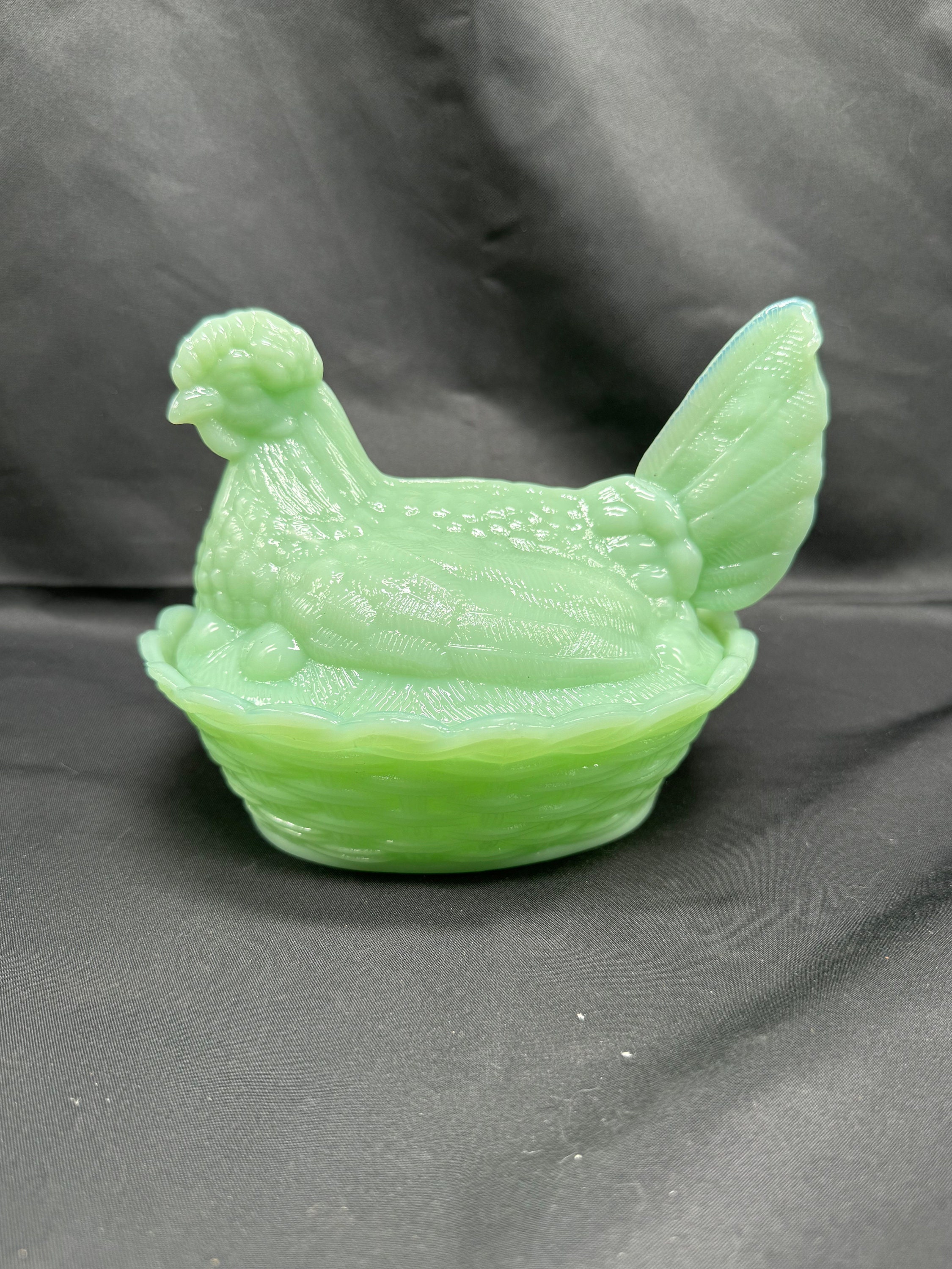 Vintage Mosser Jadeite Glass 6 Inch Hen on a Nest - Etsy