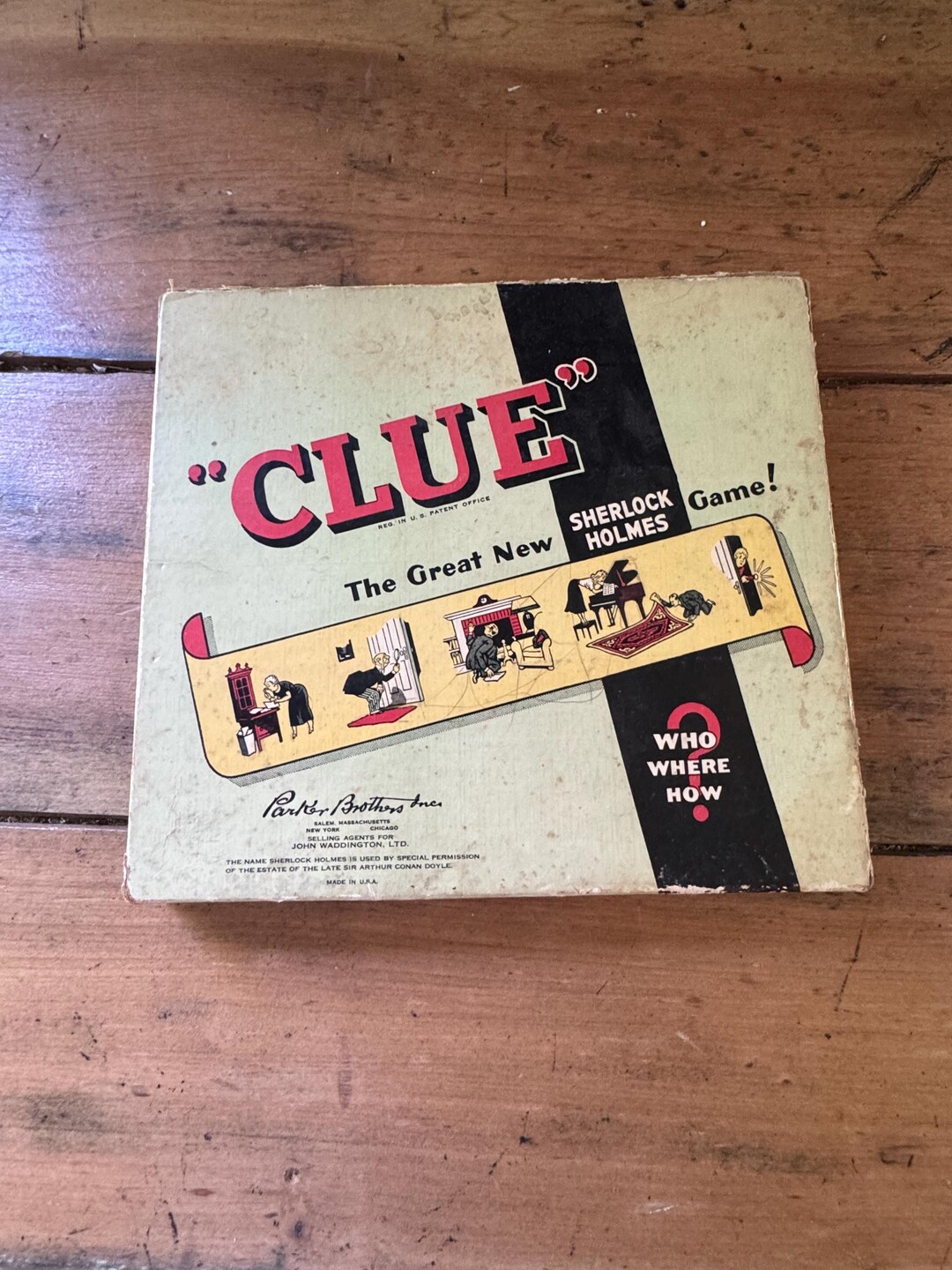 Vintage Clue Game - 1950 - Incomplete, No Game Board or Lead Pipe - Etsy