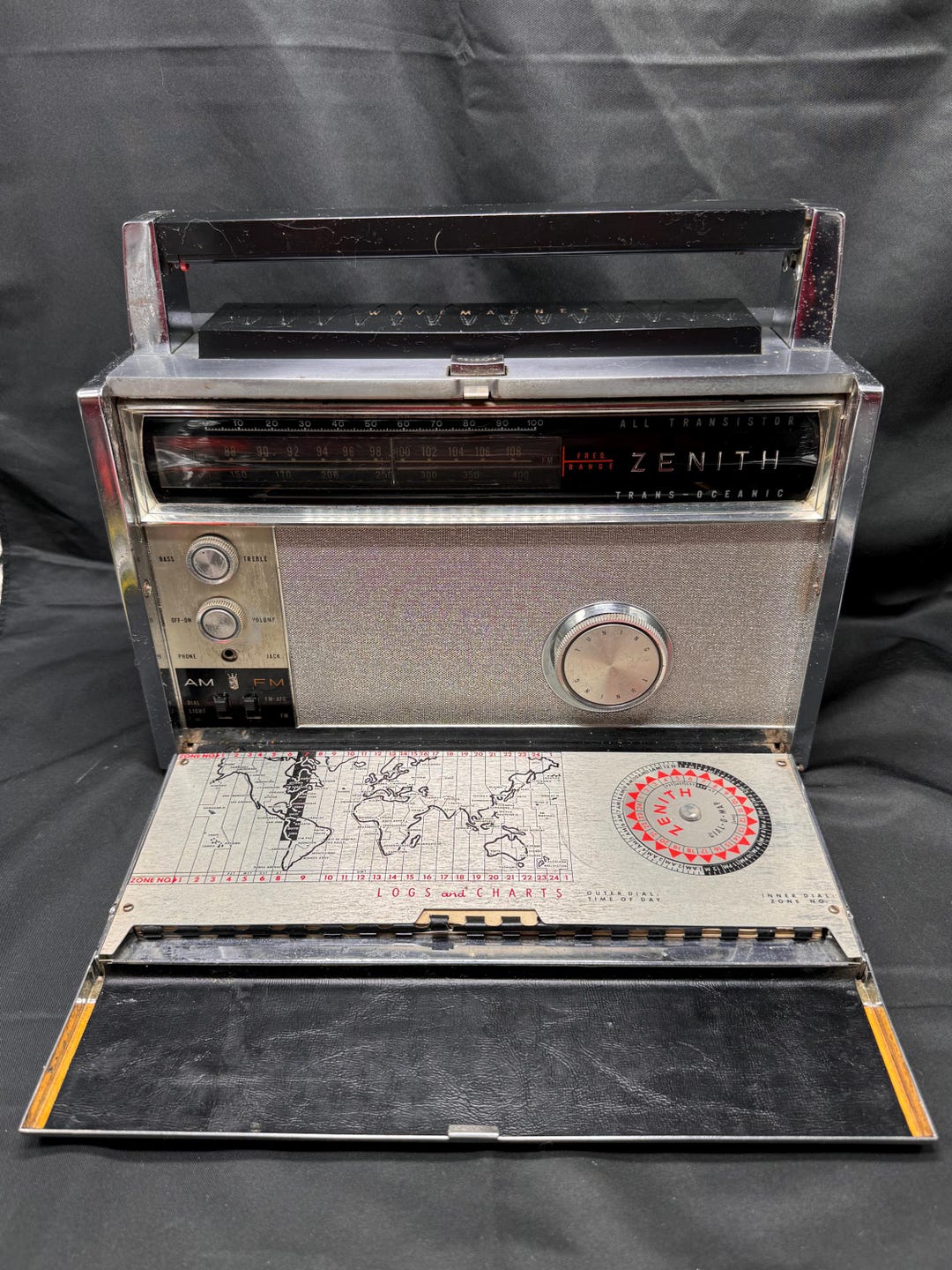 Vintage Zenith Trans-oceanic FM-AM Multiband Royal 3000-1 Radio ...