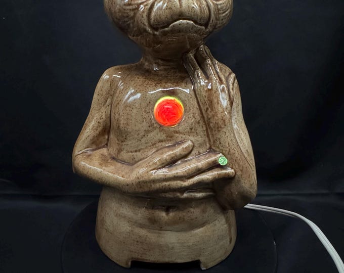 Vintage Ceramic ET Night Light Glowing Finger and Heart - Etsy