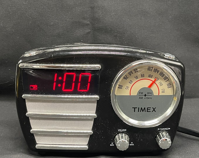 Timex T247B Retro Style AM/FM Alarm Clock Radio - Etsy
