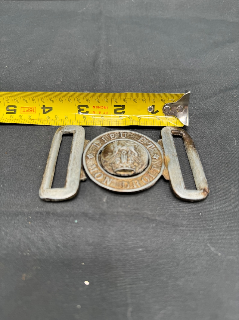 Antique British Army Cast Belt Buckle, Dieu Et Mon Droit - 1902 - Etsy
