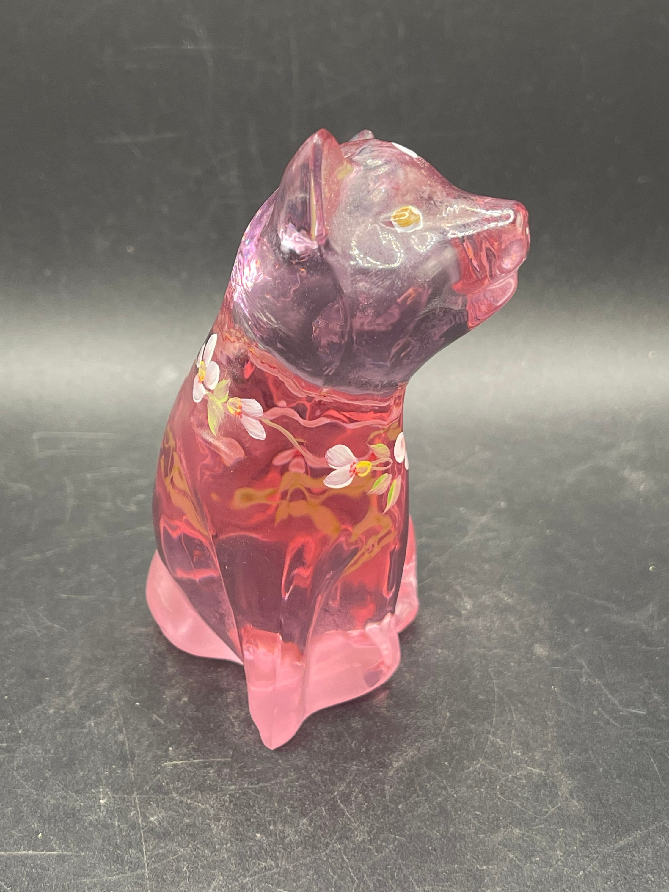 Vintage Fenton Pig Figurine Posy the Pink Pig Floral Daisy - Etsy