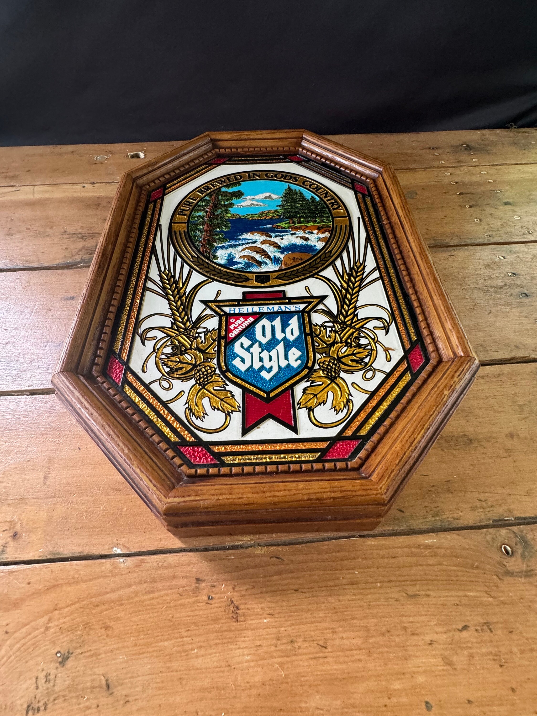 Vintage 1982 Heileman's Old Style Beer Non-illuminated Sign Approx ...