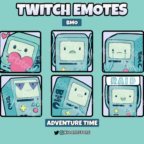Adventure Time Emote Pack for Twitch Discord Youtube - Etsy