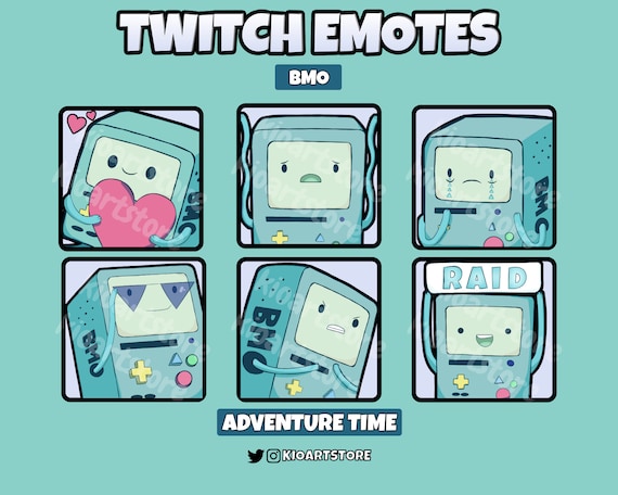 BMO Emotes Adventure Time Twitch Discord Youtube - Etsy Norway