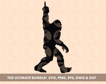 Flipping off Bigfoot - Etsy