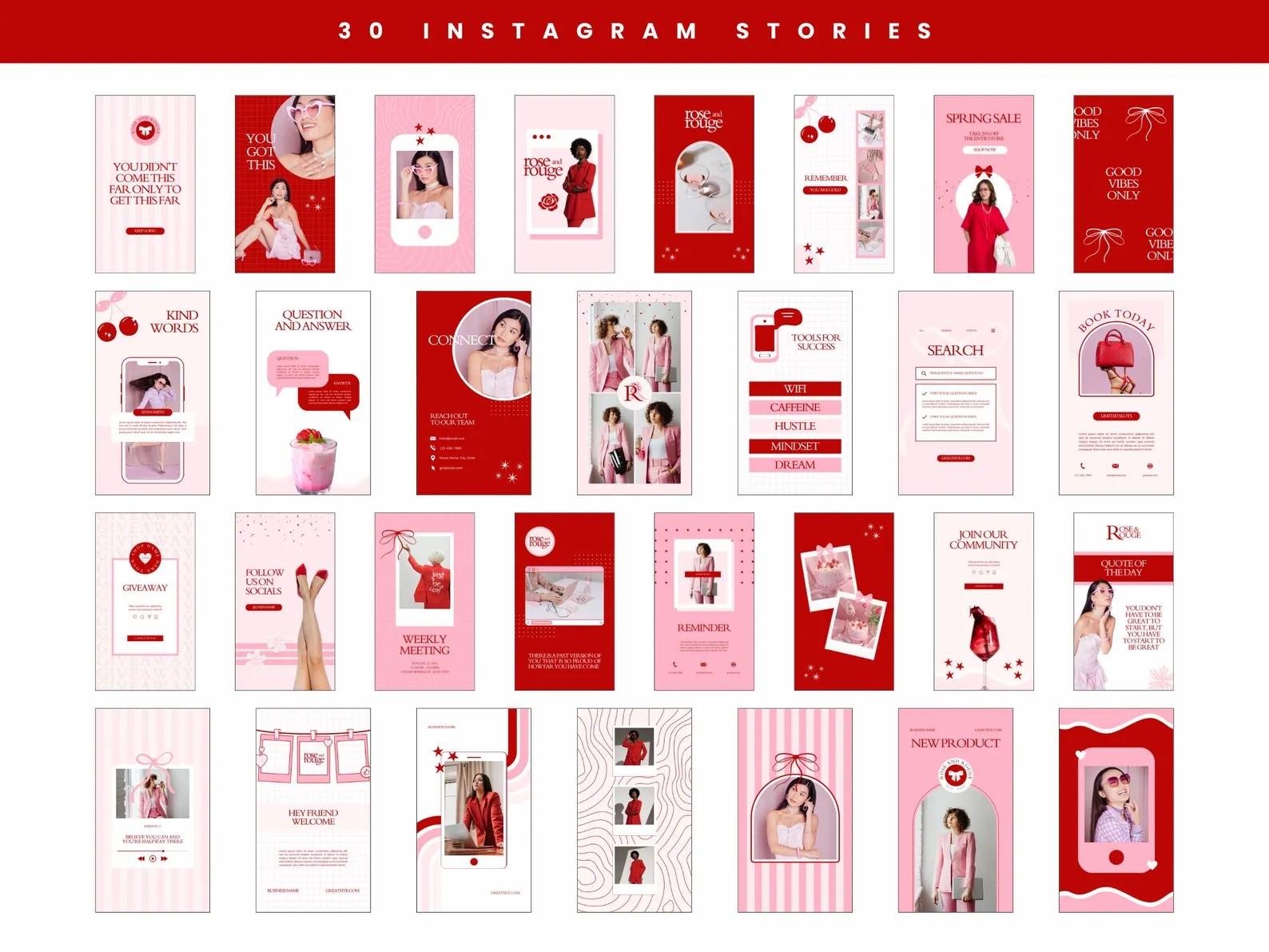 Morden Canva Instagram Templates: Portrait, Square Posts, Stories ...
