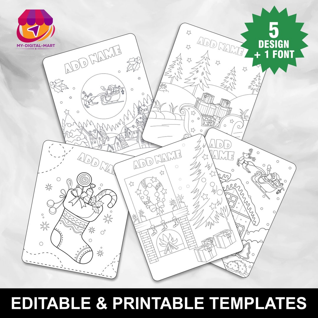 Christmas Coloring Placemats Printable Santa Elves - Etsy