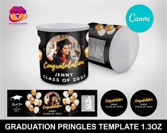 Pringles 1.3 Oz Labels Template Canva Editable Digital Item - Etsy